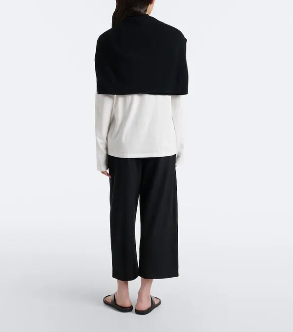 THE ROW Cosmo Cropped Wide-leg Wool Trousers