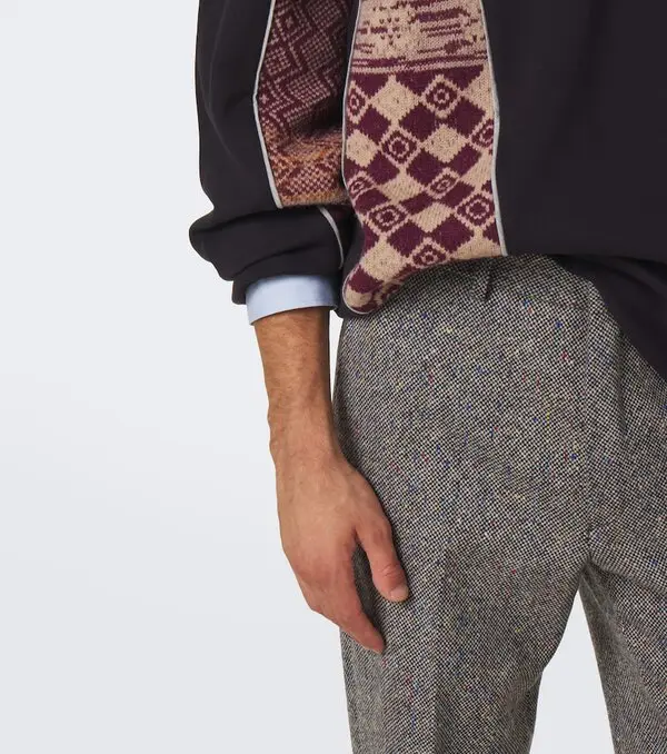 Dries Van Noten Cotton And Wool Half-zip Sweater