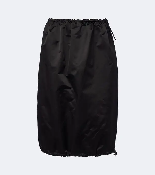 Prada Silk Satin Midi Skirt
