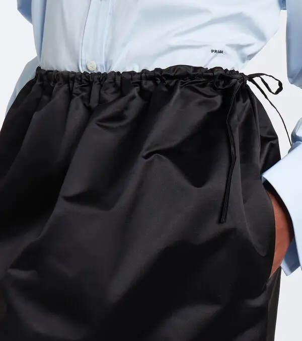 Prada Silk Satin Midi Skirt