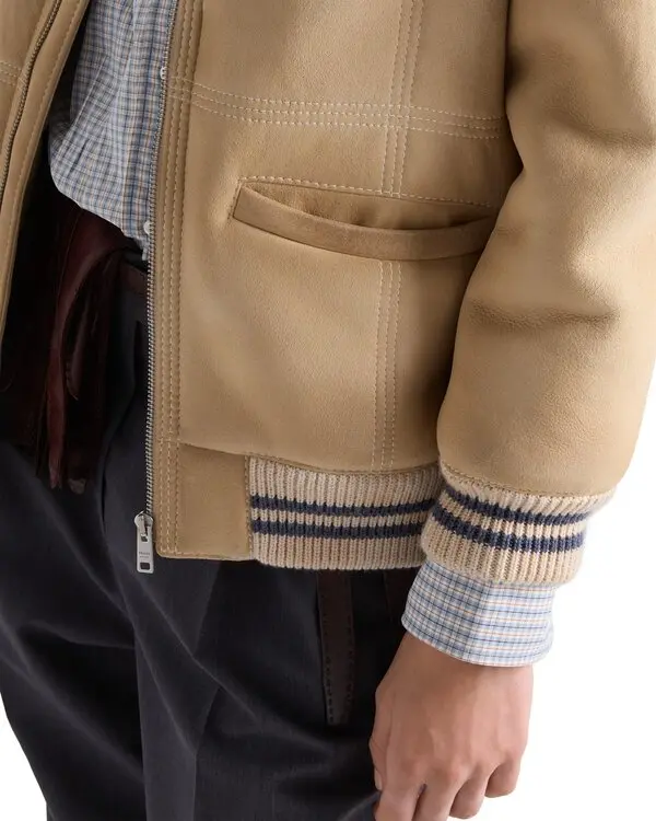 Prada Sheepskin Bomber Jacket