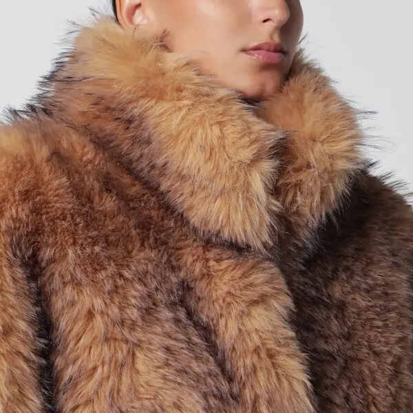 ROTATE BY BIRGER CHRISTENSEN Short Faux Fur Jacket