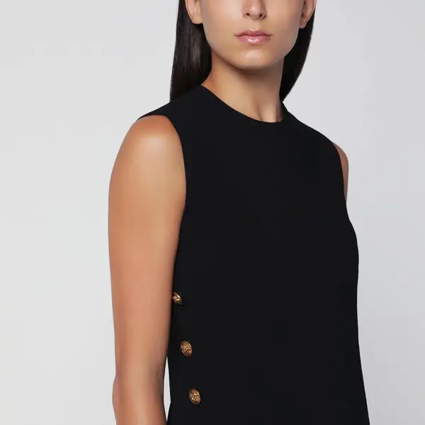 Versace Sleeveless Mini Dress In Stretch Viscose