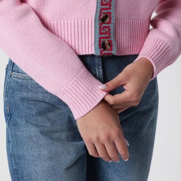 Versace Cardigan In Wool And Cashmere