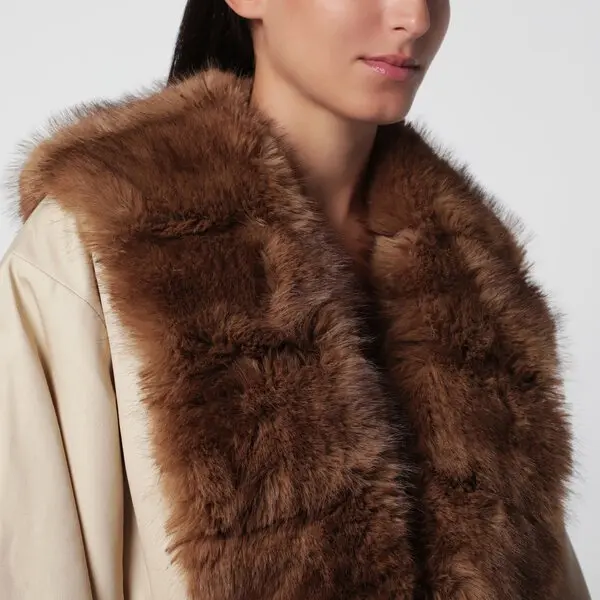 ROTATE BY BIRGER CHRISTENSEN Jacket With Faux Fur Collar
