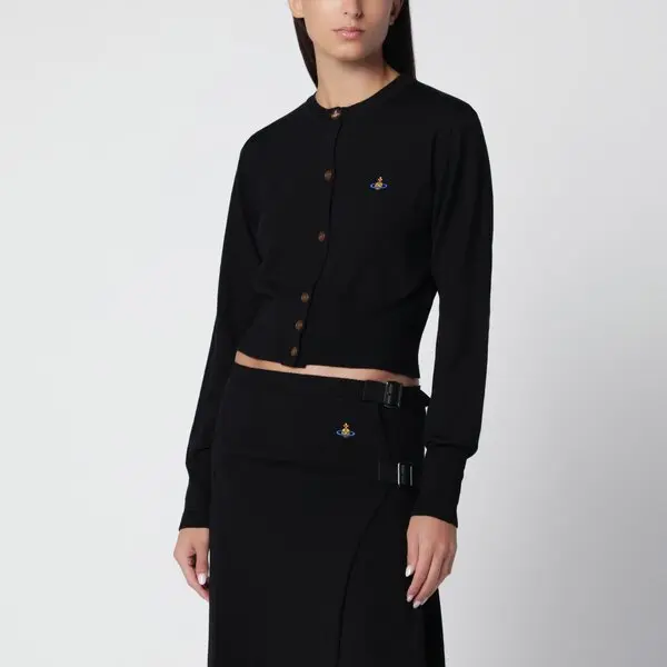 VIVIENNE WESTWOOD Bea Cropped Cardigan - Black