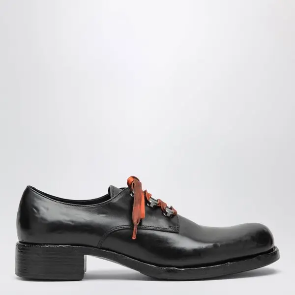 Prada Aged Leather Lace-up Shoes
