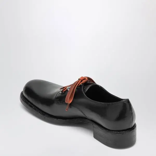 Prada Aged Leather Lace-up Shoes