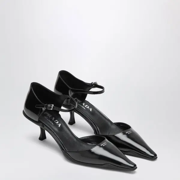 Prada Brushed Leather Side-open Pumps