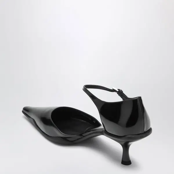 Prada Brushed Leather Side-open Pumps