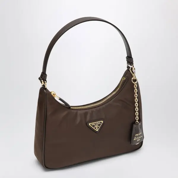 Prada Re-edition 2005 Bag In Re-nylon And Saffiano In Burnt Color - Brown