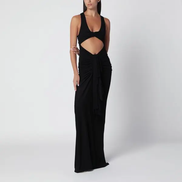 Christopher Esber Vivenda Draped Maxi Dress In Viscose - Black