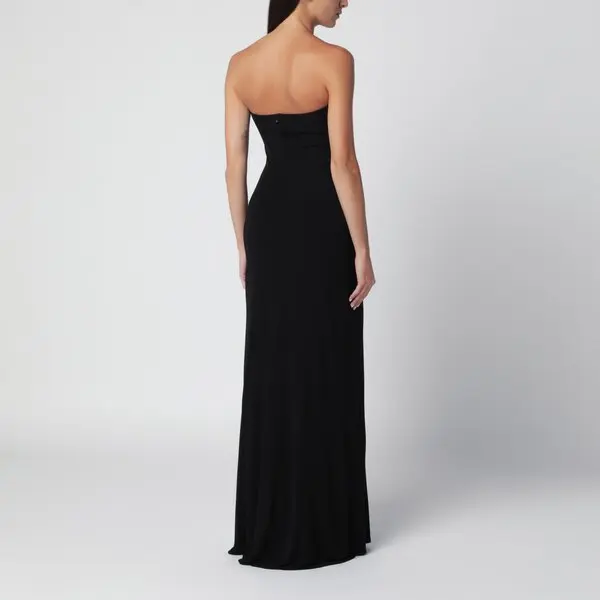 Christopher Esber Arced Palm Viscose Strapless Dress