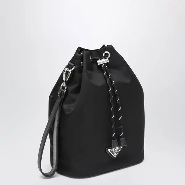 Prada Speedrock Pouch In Re-nylon And Leather
