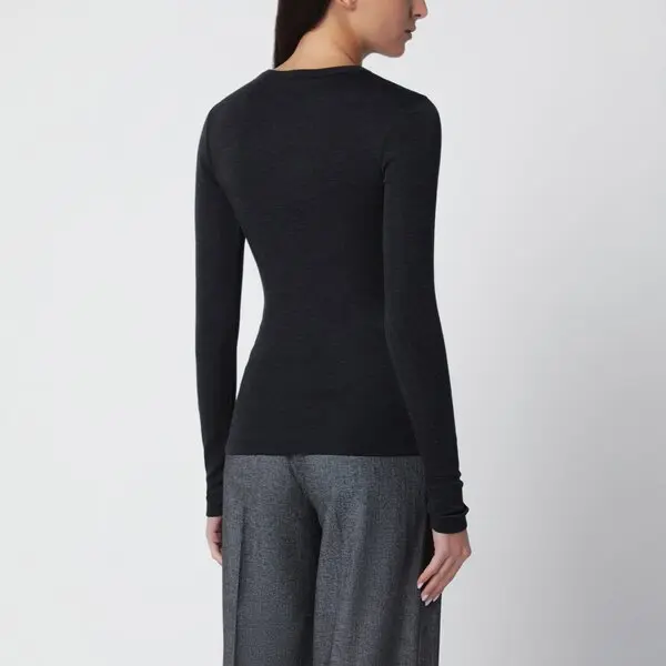 RÓHE Anthracite Mélange Wool Sweater