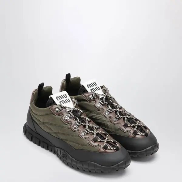 Miu Miu Military Ripstop Technical Fabric Sneakers