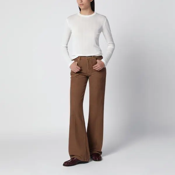 Saint Laurent 1970s Fall Leaf Corduroy Trousers