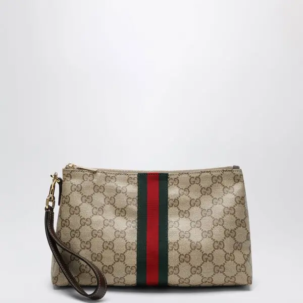 Gucci Gg Pouch With Web Stripe