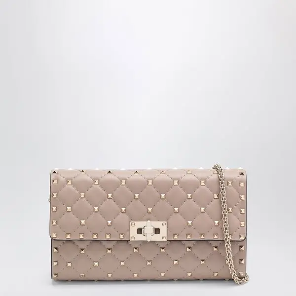 Valentino Garavani Rockstud Spike Crossbody Bag In Powder - Pink