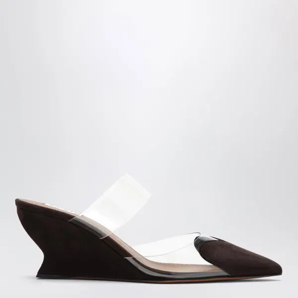 Alaïa Heart 60 Leather Wedge Mules