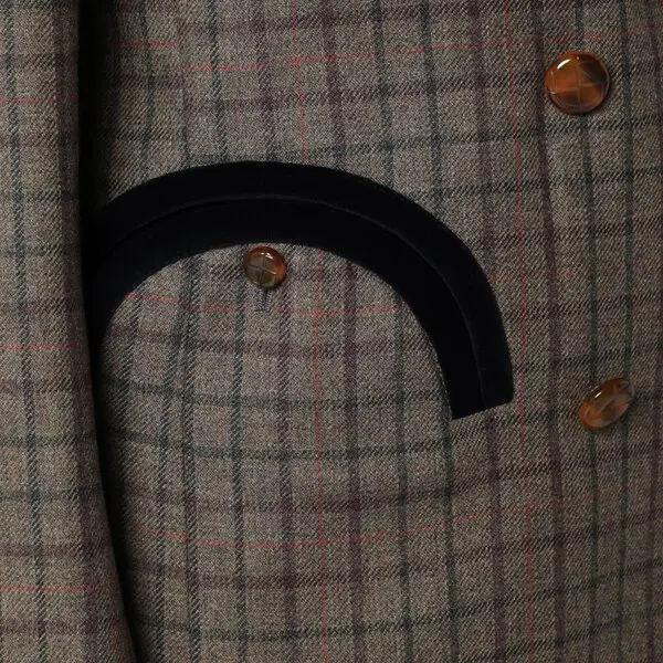 BLAZÉ MILANO Double-breasted Jacket With Check Pattern In Wool And Cashmere