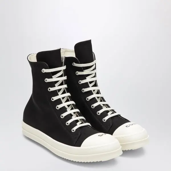 Rick Owens Canvas High-top "so Cunt" Sneakers