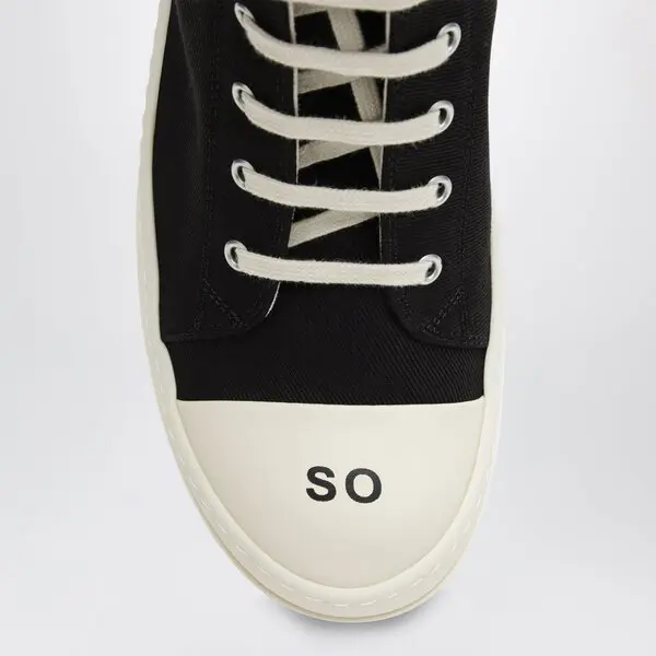 Rick Owens Canvas High-top "so Cunt" Sneakers