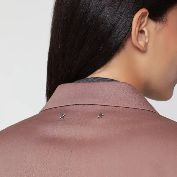 GOLDEN GOOSE Double-breasted Bronze Virgin Wool Blazer