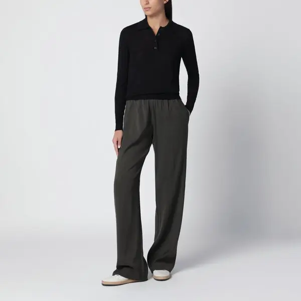 GOLDEN GOOSE Virgin Wool Long-sleeved Polo Shirt