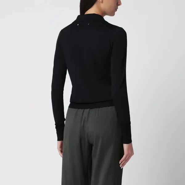 GOLDEN GOOSE Virgin Wool Long-sleeved Polo Shirt