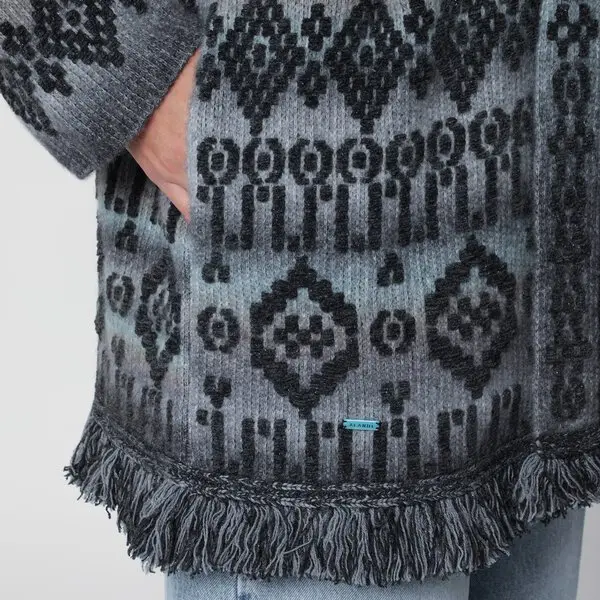 Alanui Time To Shine Dark Jacquard Cardigan