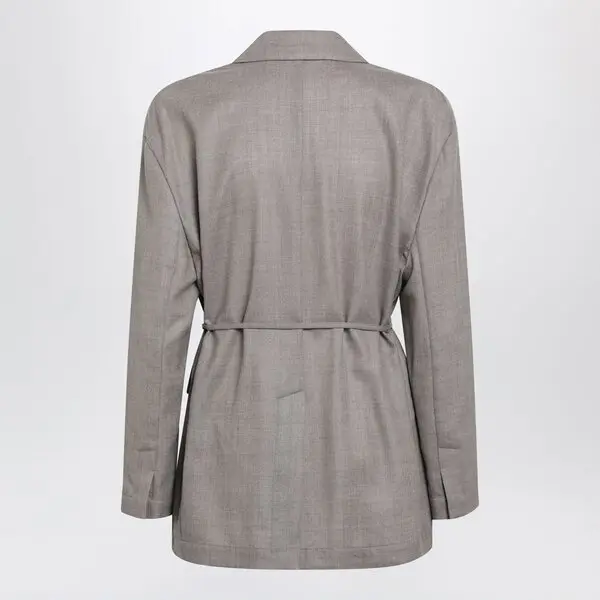 Brunello Cucinelli Melange Virgin Wool Blazer In Almond