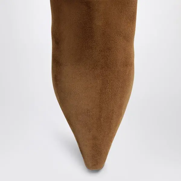 Paris Texas Knee-high Cognac Goat Suede Boots