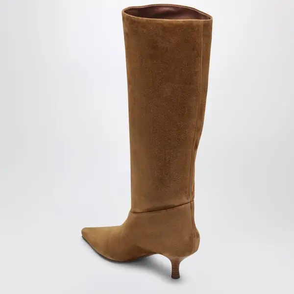 Paris Texas Knee-high Cognac Goat Suede Boots