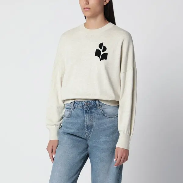 Isabel Marant Étoile Marisans Light Cotton And Wool Sweater - Grey