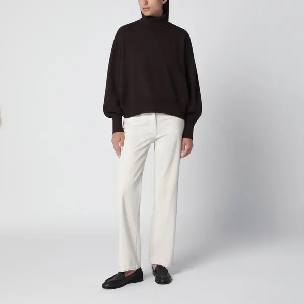 Isabel Marant Étoile Nasha Chocolate Cotton-wool Turtleneck