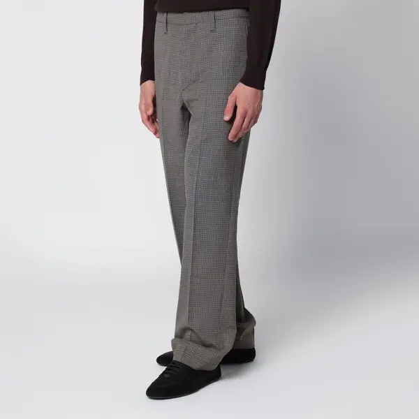 Prada Forest Wool Tailored Trousers