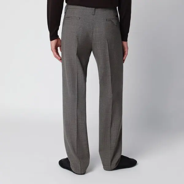 Prada Forest Wool Tailored Trousers