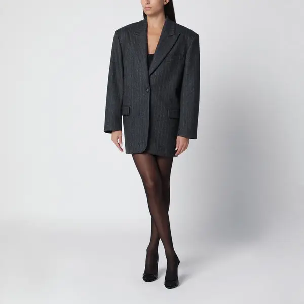 Andamane Margaux Textured Jacket With Pin Stripes