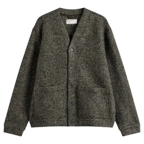 Universal Works Raven Fleece Advance Cardigan - Olive