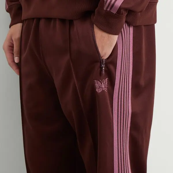 Needles Poly Smooth Zipped Track Pants - Brown