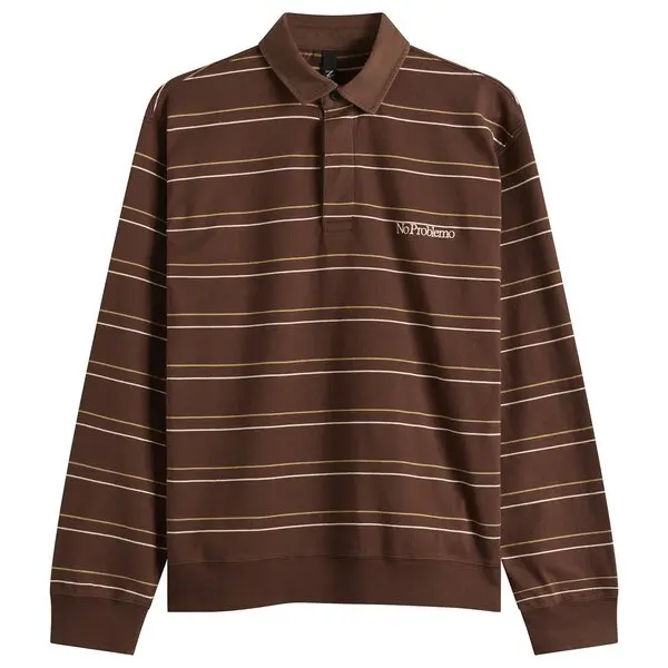 NO PROBLEMO Striped Ls Rugby Shirt