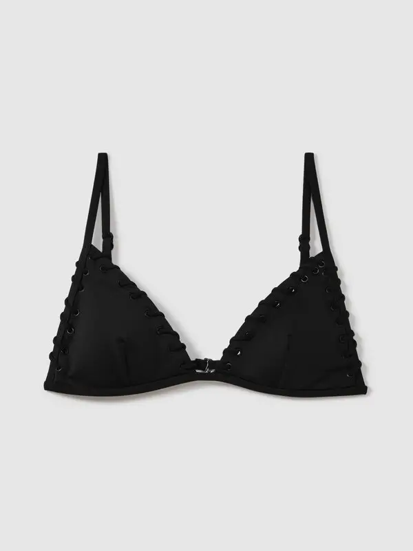Good American Whip Stitch Triangle Bikini Top