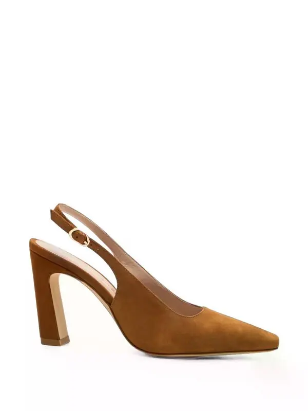 STUART WEITZMAN Stassi Slingback Suede Pumps