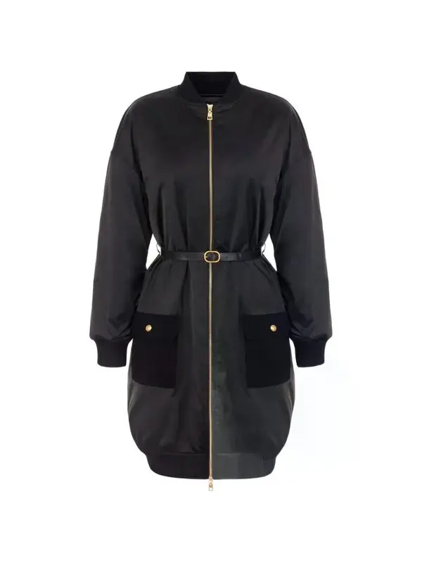 Elisabetta Franchi Down Jacket In Voile Fabric