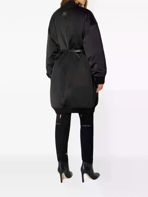 Elisabetta Franchi Down Jacket In Voile Fabric
