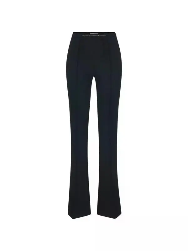 Elisabetta Franchi Stretch Crepe Boot-cut Trousers - Black