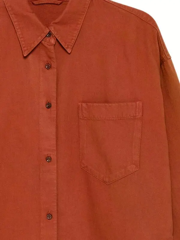 JNBY Cropped Button-up Shirt With Classic Collar