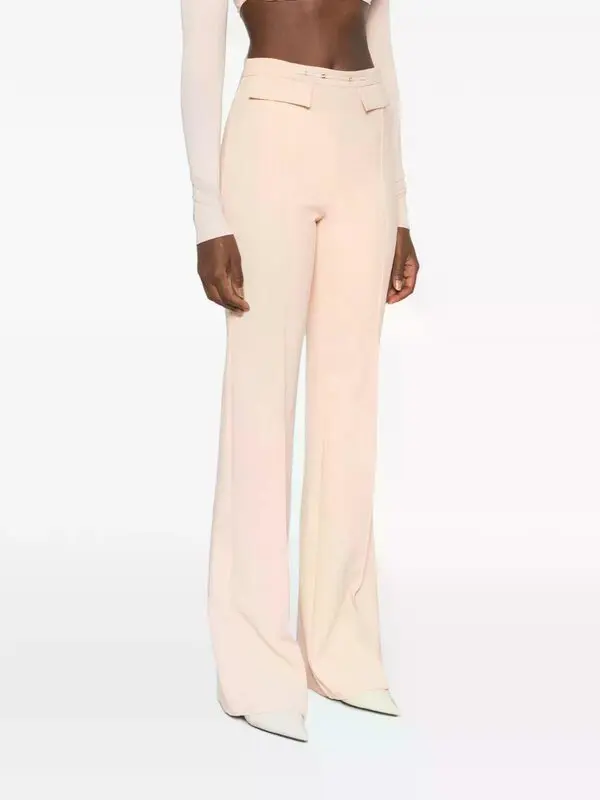 Elisabetta Franchi Logo-plaque Flared Trousers