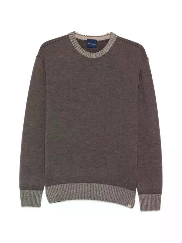 Paul & Shark Ribbed-trim Virgin-wool Sweater - Brown